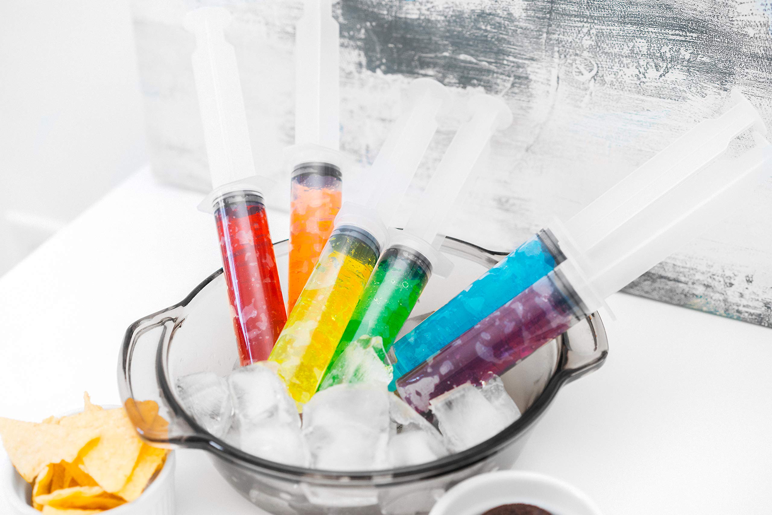 30 Pack 2.5 oz Reusable Jumbo Jello Shot Syringes BPA Free with Oversized Caps - Perfect for any party: Halloween, New Years, Nurses, Graduation, Superbowl, St. Patrick?s Day - By Wild Shots!