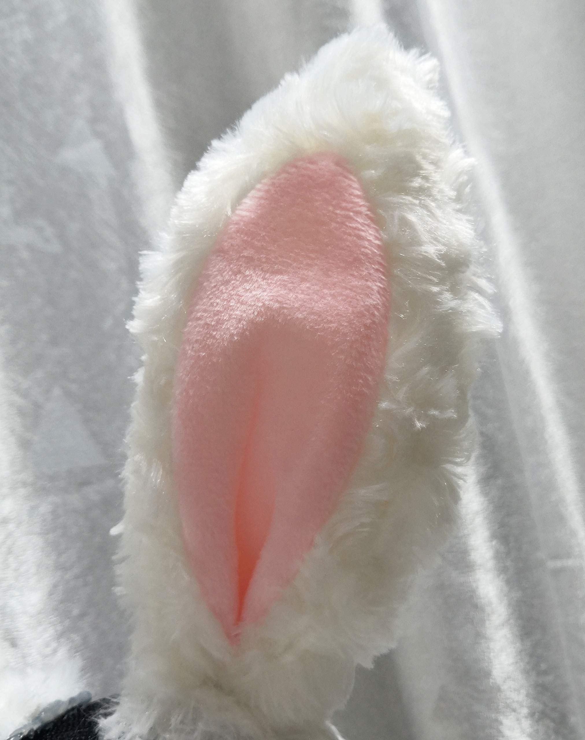 3T-SISTER Helmet Bunny Ear Women Girls Plush Rabbit Ear for Motorcycle Bicycle Ski Helmets Halloween Party Cosplay Wig Helmet Accessory Decorations Velcro Reusable Design （White） 2PCS