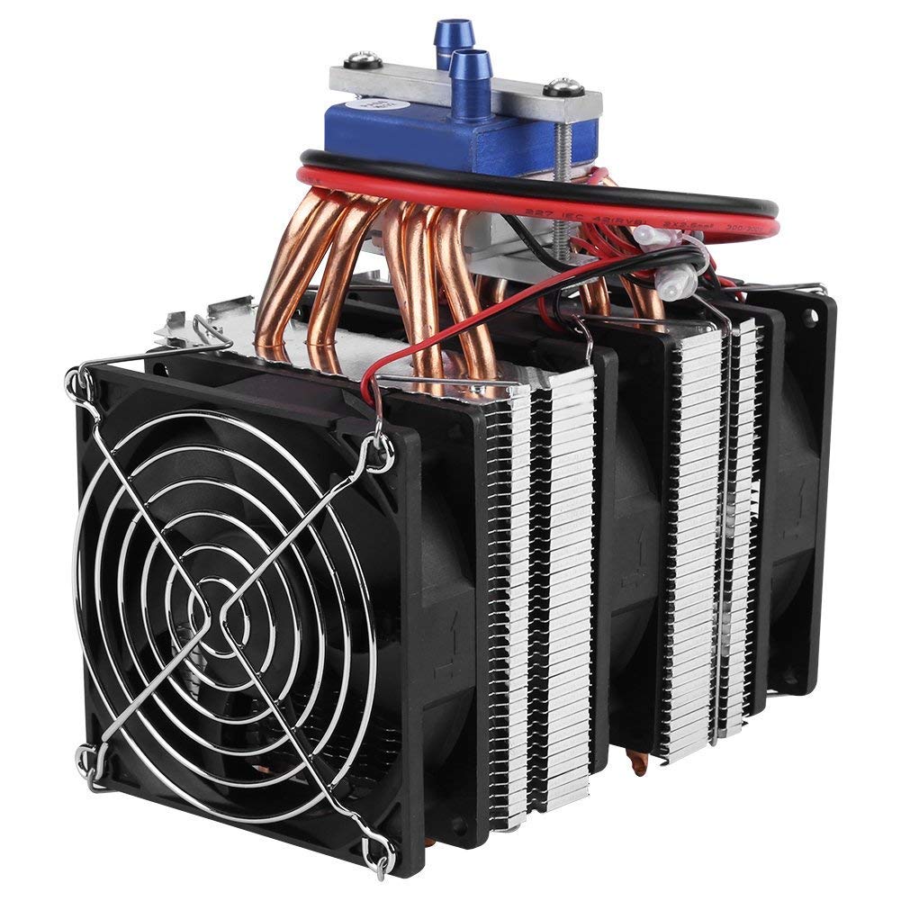 DC 12V Thermoelectric Cooler Peltier System Semiconductor Refrigeration Water Chiller Cooling Device for Fish (180W for 40L)