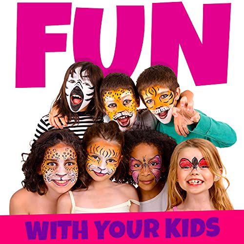 Face Paint Crayons for Kids, Blue Squid 36 Jumbo 3.25" Face & Body Painting Makeup Crayons, Safe for Sensitive Skin, 8 Metallic & 28 Classic Colors, Great for Birthdays & Halloween Makeup