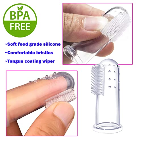 FadaStore 8 Units Pack Pet Finger Toothbrush for Dogs & Cats, Extra Soft Silicone Bristles Professional Dog Toothbrush & Cat Toothbrush, Easy Teeth Cleaning for Dog Dental Hygiene