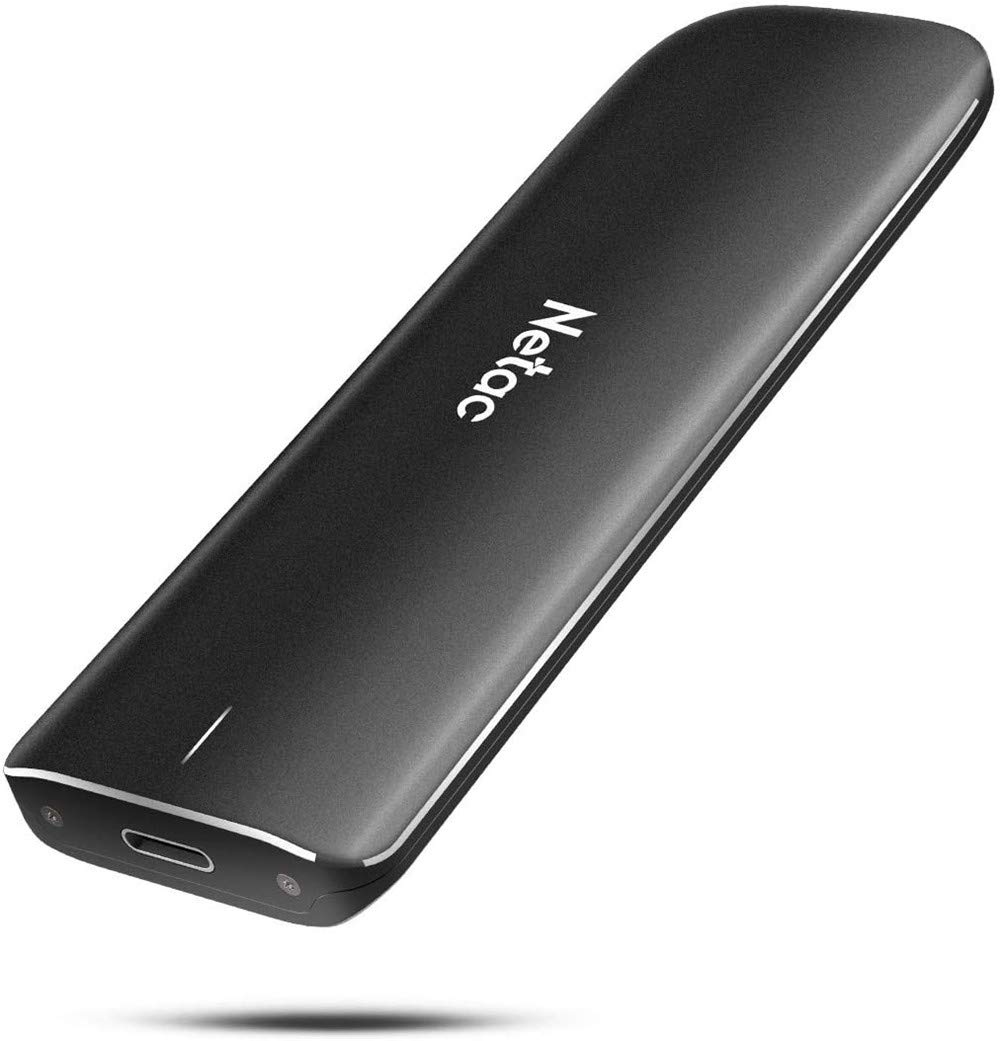 Netac SSD External Drive, 500GB Portable SSD for Type C, Up to 980MB/s, NVME SSD PCIE, USB 3.2 Gen2 10Gbps External Solid State Drive