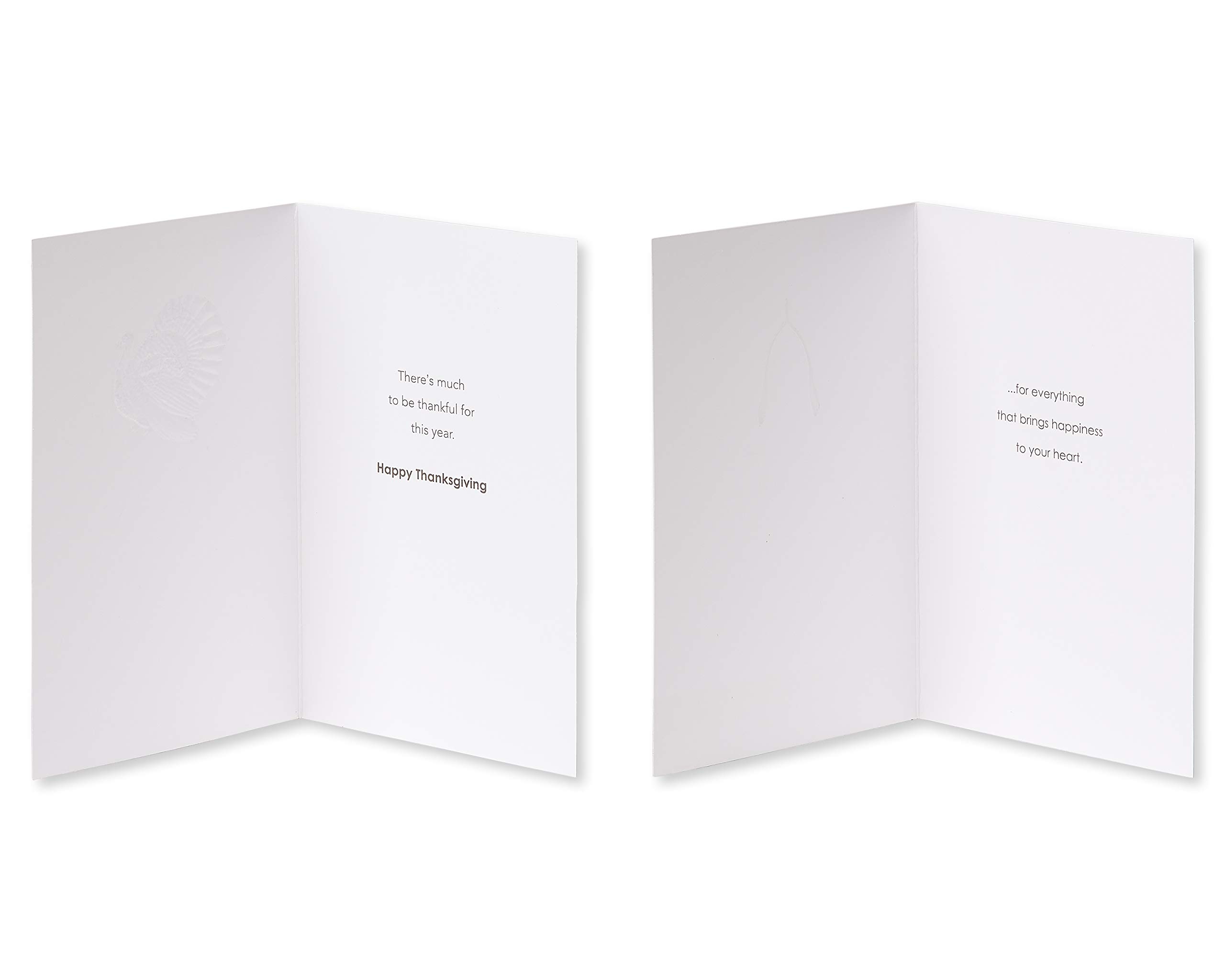 American Greetings Thanksgiving Cards, Thankful and Brings Happiness (6-Count)