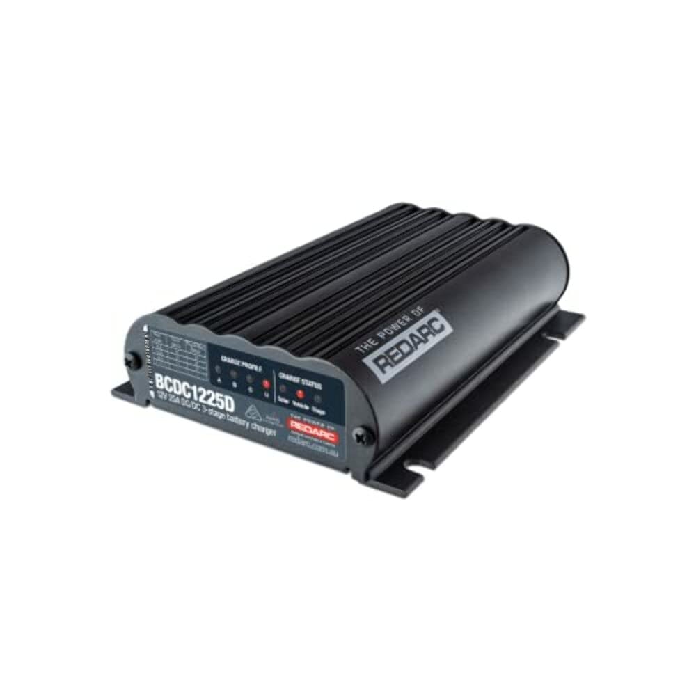 REDARC 25A in-Vehicle DC to DC Charger with MPPT — Dual Input for Solar & Alternator Charging, Green Power Priority - 12 or 24V Battery Charger Suitable with AGM, Gel, Lithium LiFePO4 Batteries