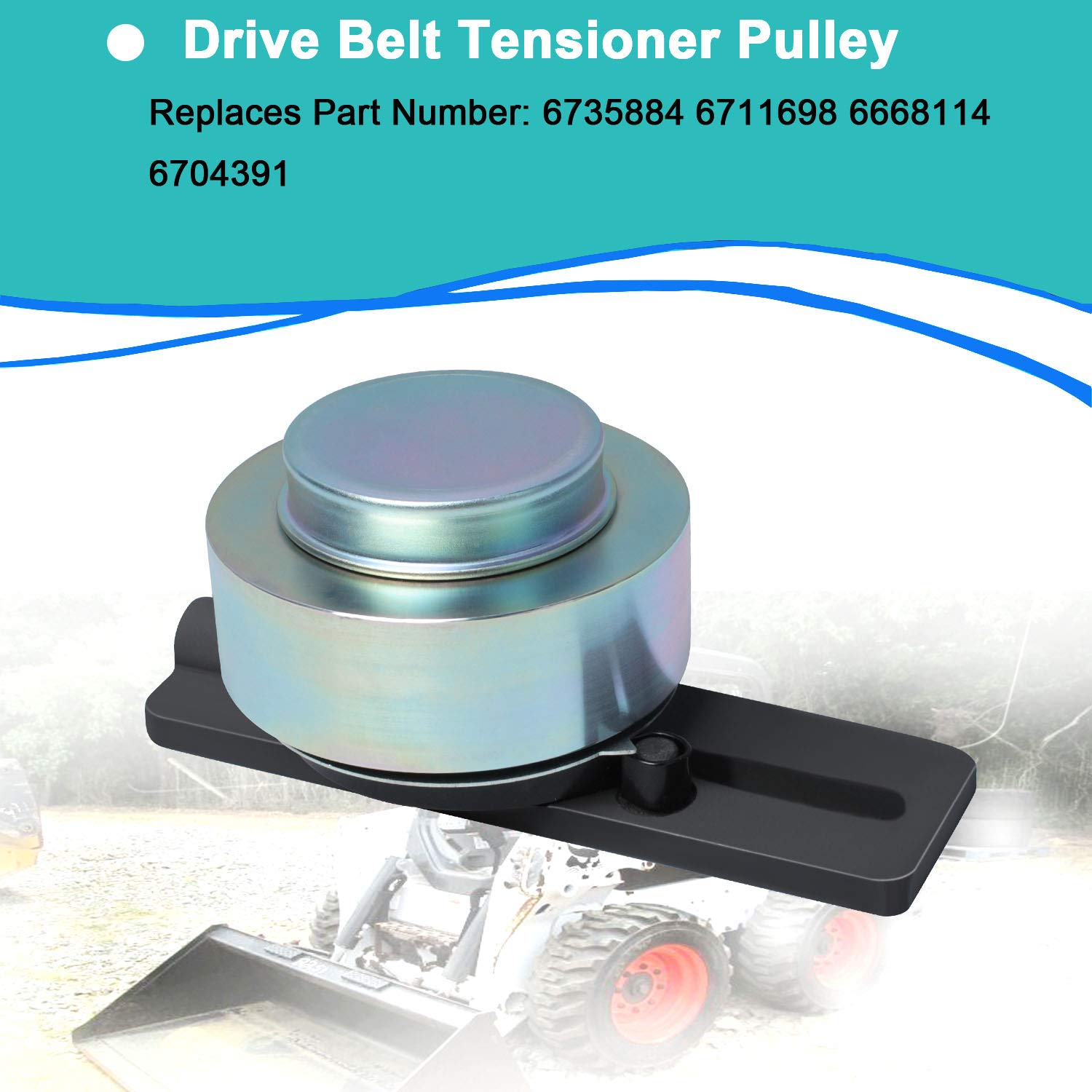 ๐ฎ๐ฌ๐ฎ๐ฏ ๐๐ฅ๐๐ง๐๐๐๐ 6711698 Drive Belt Tensioner Pulley Assembly for Bobcat Skid Steer Loader 653 863 751 753 763 773 S150 S160 S175 T140 T180 T190, Replaces for 6735884 6668114 6704391