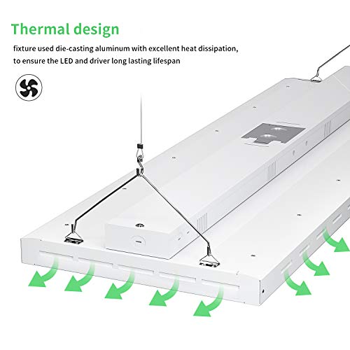 FAITHSAIL 4FT Linear LED High Bay Shop Light, 220W, 26500LM, 5000K, Industrial LED Warehouse Lighting, 4 Foot Indoor Aisle Area Workshop Garage Highbay LED Lights, 4 Lamp Fluorescent Equivalent