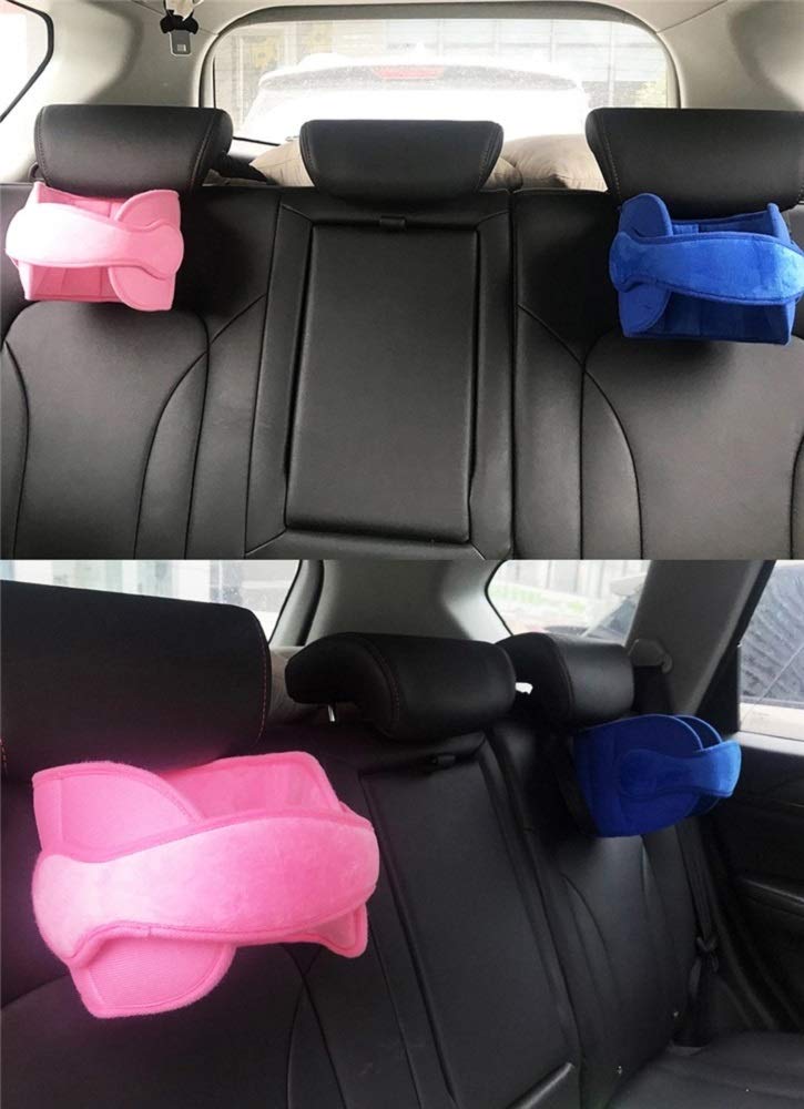 2Pack Boy and Girl Head Support for Car Seats,Ajustable Comfortable Pillow for Baby Child Tolddler Infant Pink and Blue