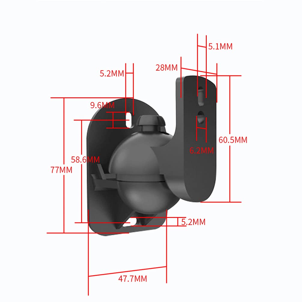 SOLUSTRE Speaker Stand Speaker Stand Heavy Duty Bookshelf Wall stand, suitable for surround sound speakers and satellite speakers Speaker Wall Mount Brackets Audio Accessories Audio Accessories