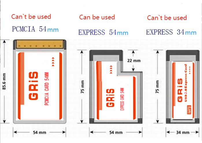 JMT 3 Ports Hidden Inside USB 3.0 to Expresscard 54mm USB3.0 Adapter Converter for Express Card Laptop Notebook PC