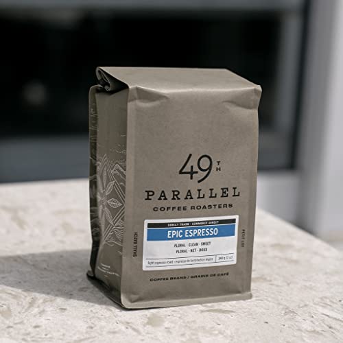 49th Parallel Coffee Roasters β Epic Espresso Whole Beans β Gourmet Light Roast Coffee, 12oz