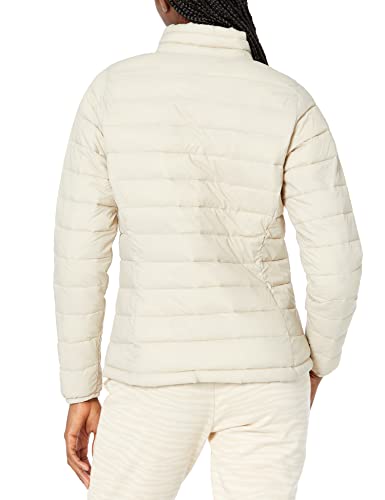 Amazon Essentials Women's Lightweight Long-Sleeve Water-Resistant Puffer Jacket (Available in Plus Size), Stone, Large