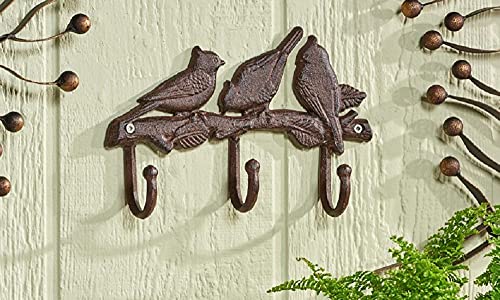 Cast Iron Birds on a Branch Triple Wall Hook
