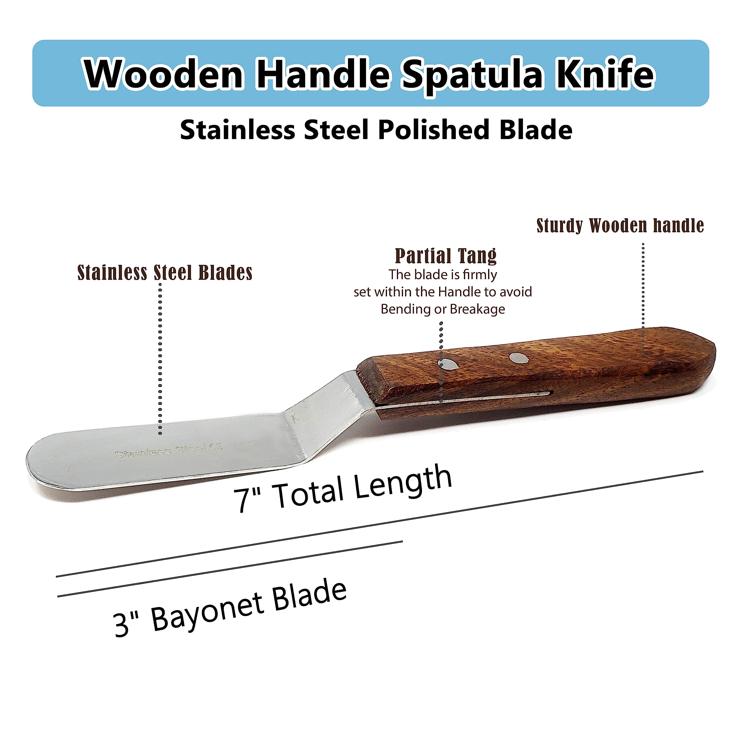 A2Z Scilab Brand Engineering Classic Offset Caulk Tooling Spatula, Stainless Steel (3 Inch Long Offset Blade)