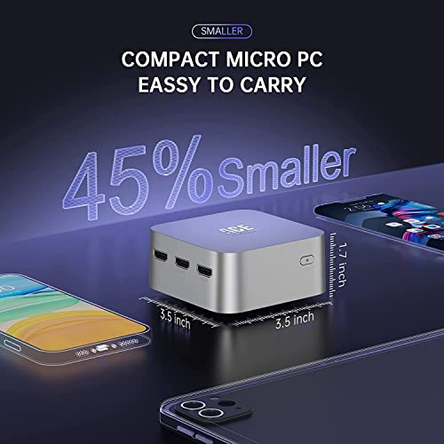 ACEMAGICIAN Mini PC Computer Win 11Pro, Intel 12th Gen N95 (up to 3.4GHz) 16GB LPDDR5 512GB M.2 SSD Desktop Computers, Micro PC Support 4K UHD, Dual Gigabit Ethernet,3 HDMI,2.4G/5G WiFi, BT4.2