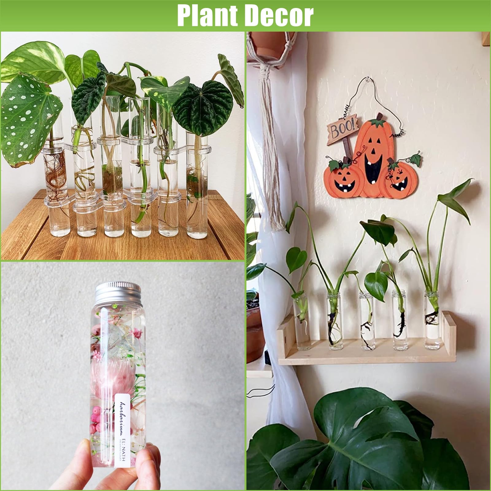 40 Pack Clear Plastic Test Tubes, 80 ML Flat Test Tubes with Screw Caps, Plastic Test Tube Container for Bath Salts, Candy Storage, Scientific Party, Plant Propagation
