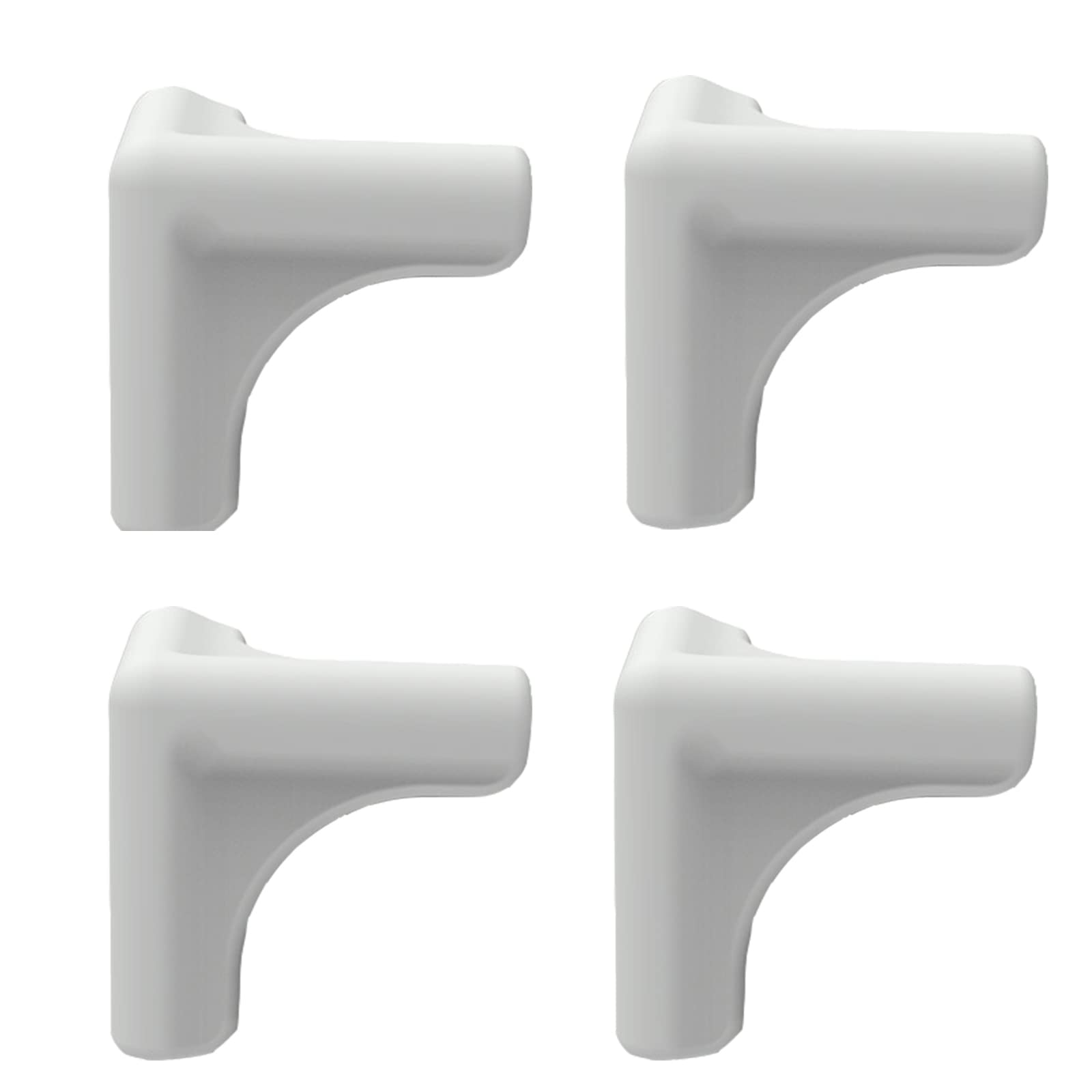 4pack Silicone Edge Corner Protectors,Safety Cushions 3 Dimensional Anti Collision for Wood Glass Steel Ceramics Surface, Kitchen Ventilator (Grey)