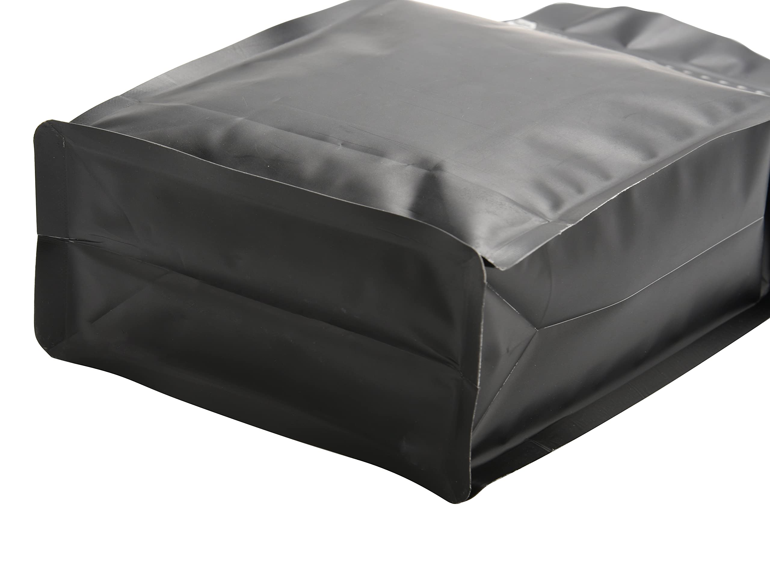 50 Pack Coffee Bags with Aluminum Foil and Degassing Valve, Resealable High Barrier Storage Bags, Odor-Proof for Coffee Beans, Stand Up Coffee Pouch, Flat Bottom (Medium-12OZ, Black)