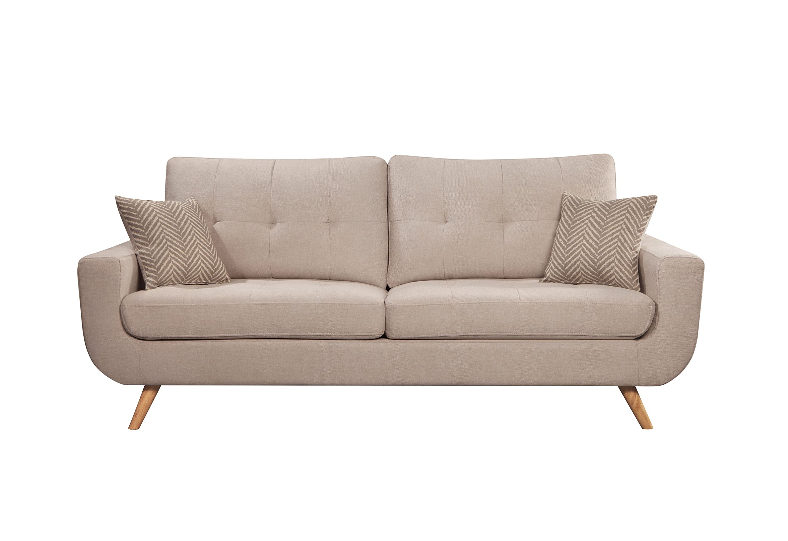Abbyson Living Paige Sofa - Modern Design, Fabric, Stain Resistant, Ivory