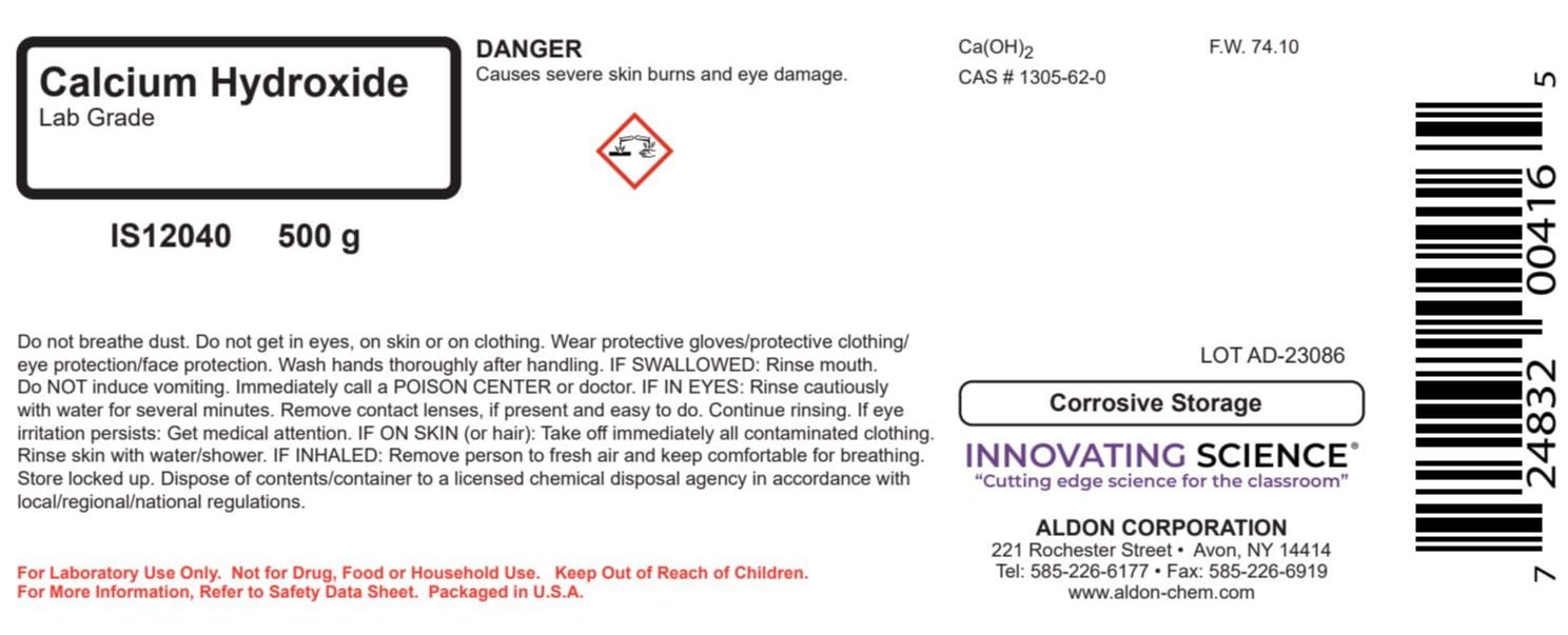 ALDON Innovating Science Laboratory-Grade Calcium Hydroxide, 500g - The Curated Chemical Collection