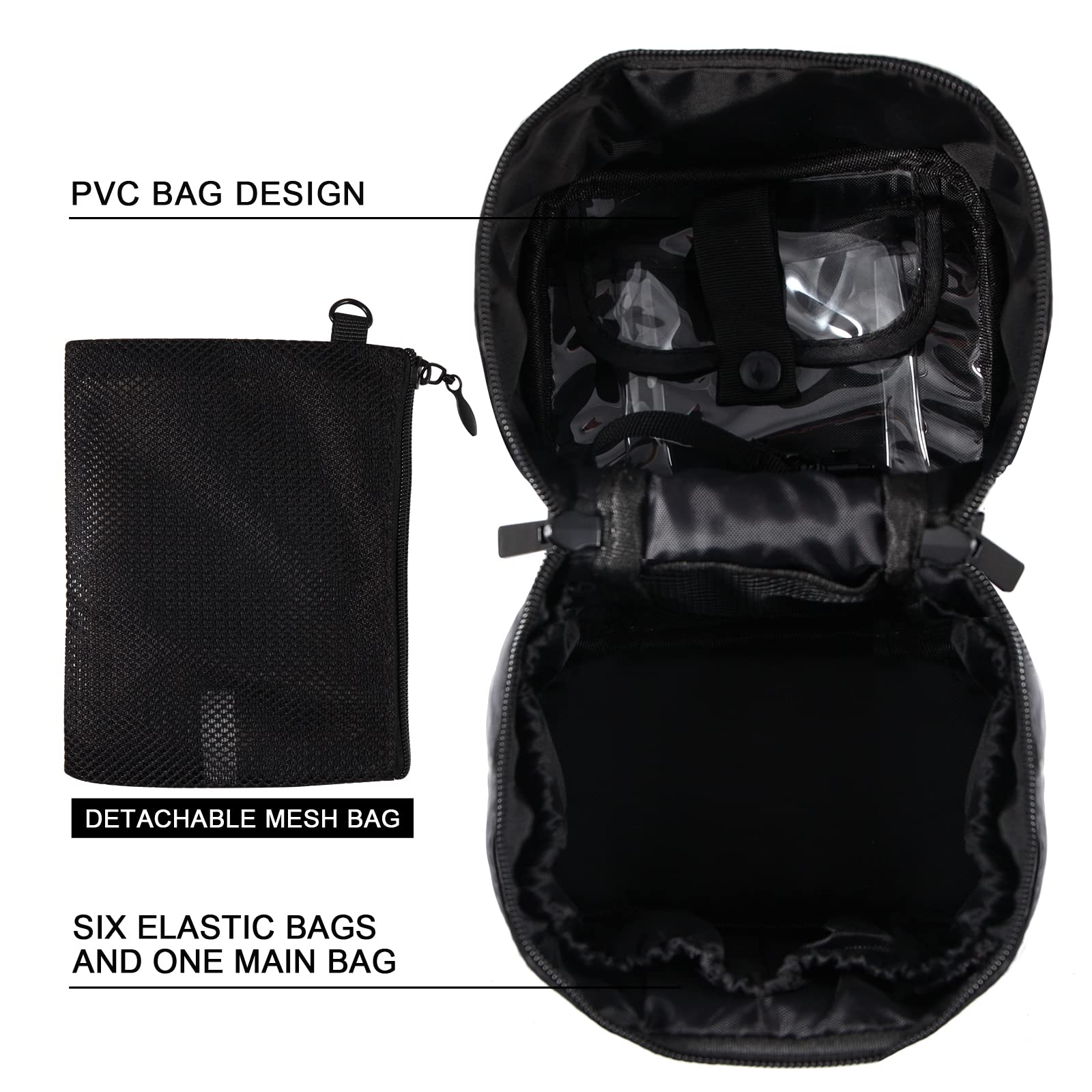 Makeup Brush Organizer Artist Small Makeup Bag Brushes Set Case Professional Travelling Brush Pen Pencil Holder Make Up Cup Storage Organizer Case Pencil Pouch Cosmetic Bag for Travel (Black)