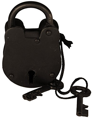 3" Antique Style Padlock - Iron Jailer Lock with Keys [Misc.]
