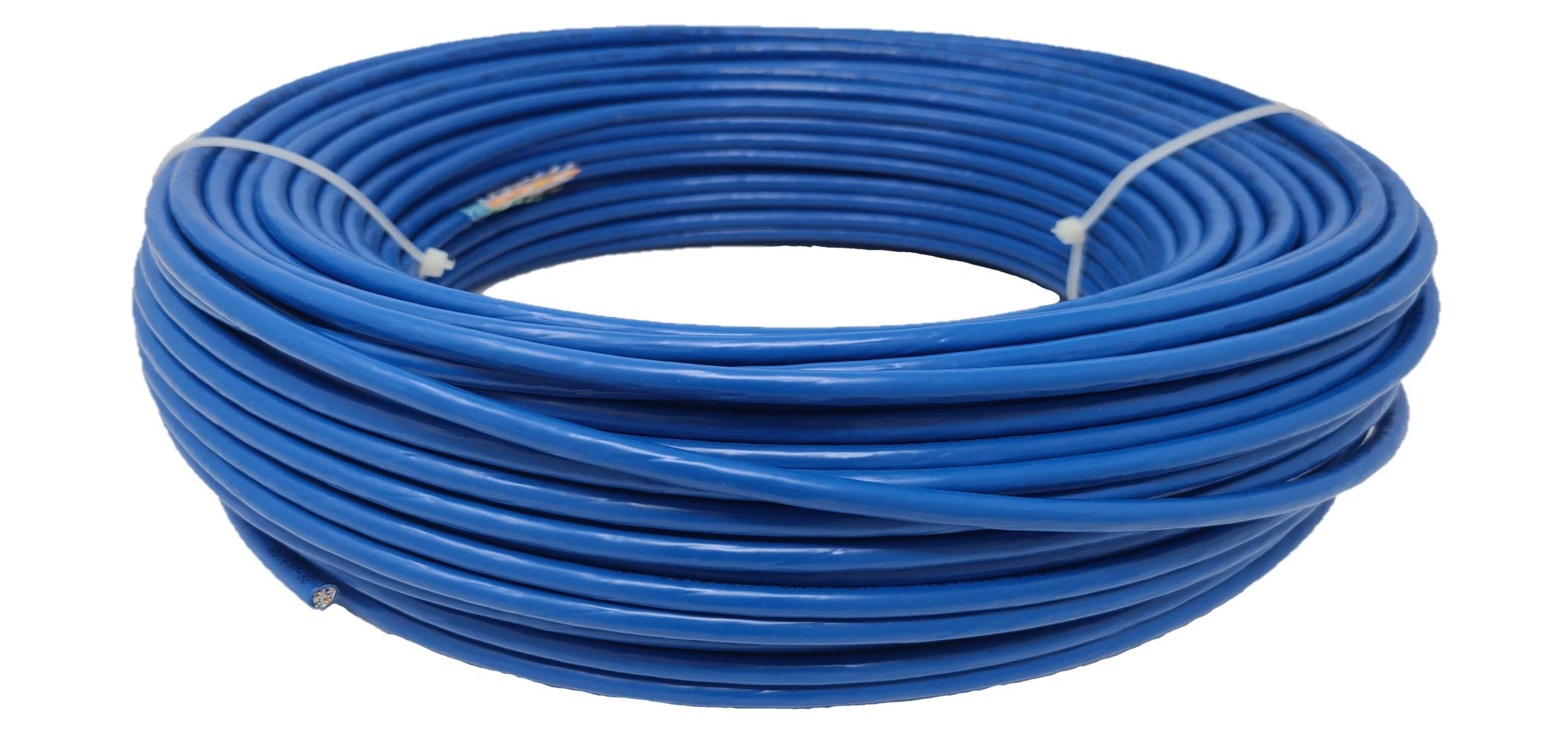 Micro Connectors, 250 Feet CAT 6A Solid & Shielded (F/UTP) CMR Riser Bulk Ethernet Cable-Blue (TR4-570SRBL-250)