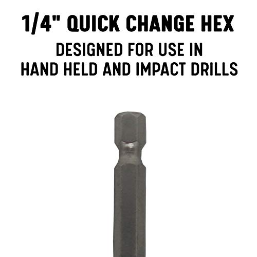3/16" Quick Change Hex Shank High Speed Steel Drill Bit, KFDHEX Series (Pack of 12)