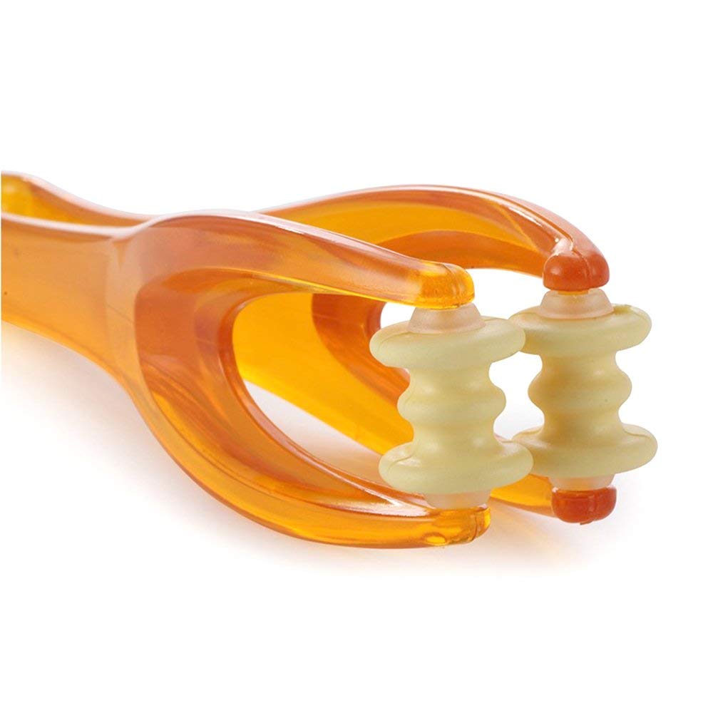 2 Pcs Finger Roller Massager and 5 Pcs Acupressure Massage Rings for Finger Hand Massage, Hand Blood Circulation Massage Roller Tools, Handheld Stress Relief Double Rubber Joint Roller Massager