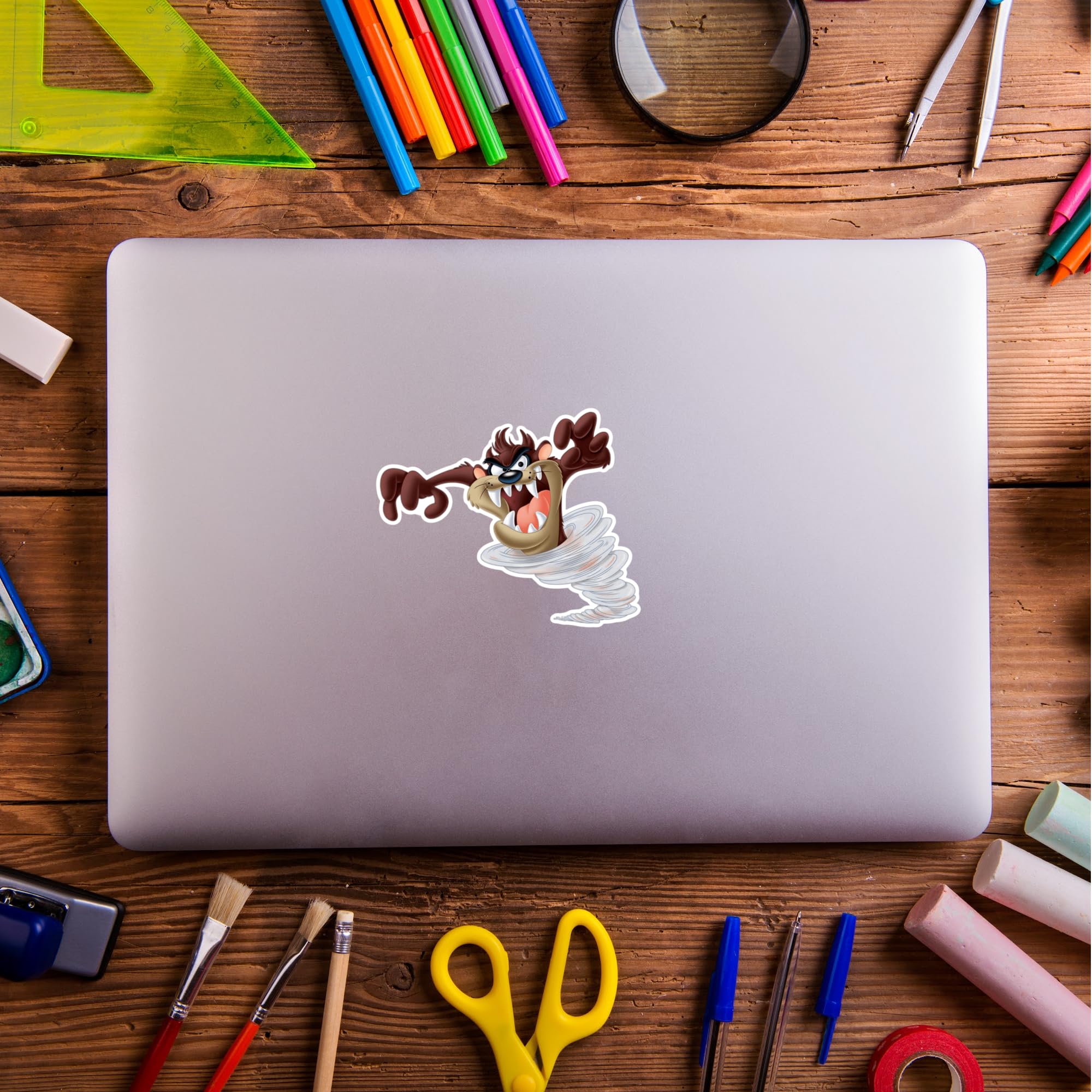 3.25" Taz Classic Vintage Retro Nostalgic Animated Cartoon Laminated Sticker Decal gift perfect for laptop, kindle, pc, tumbler, tablet and more