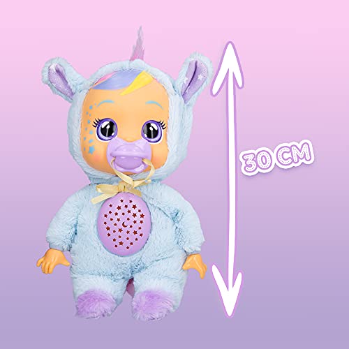 Cry Babies Goodnight Jenna - 12" Sleepytime Baby Doll | Plays 5 Lullabies and Night Light Starry Sky Projection , Blue