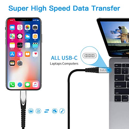 KINPS MFI Certified (3-Pack) USB C to Lightning Fast Charging Cable Compatible with iPhone 11/11Pro/11 Pro Max/X/XS/XR, Supports Power Delivery(for Use with Type C Chargers), 10FT/3M,(Black)