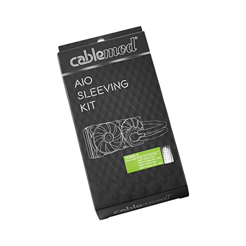 CableMod AIO Sleeving Kit Series 2 for NZXT Kraken/Corsair Hydro Pro/EVGA CLC/EVGA GPU Hybrid (White)