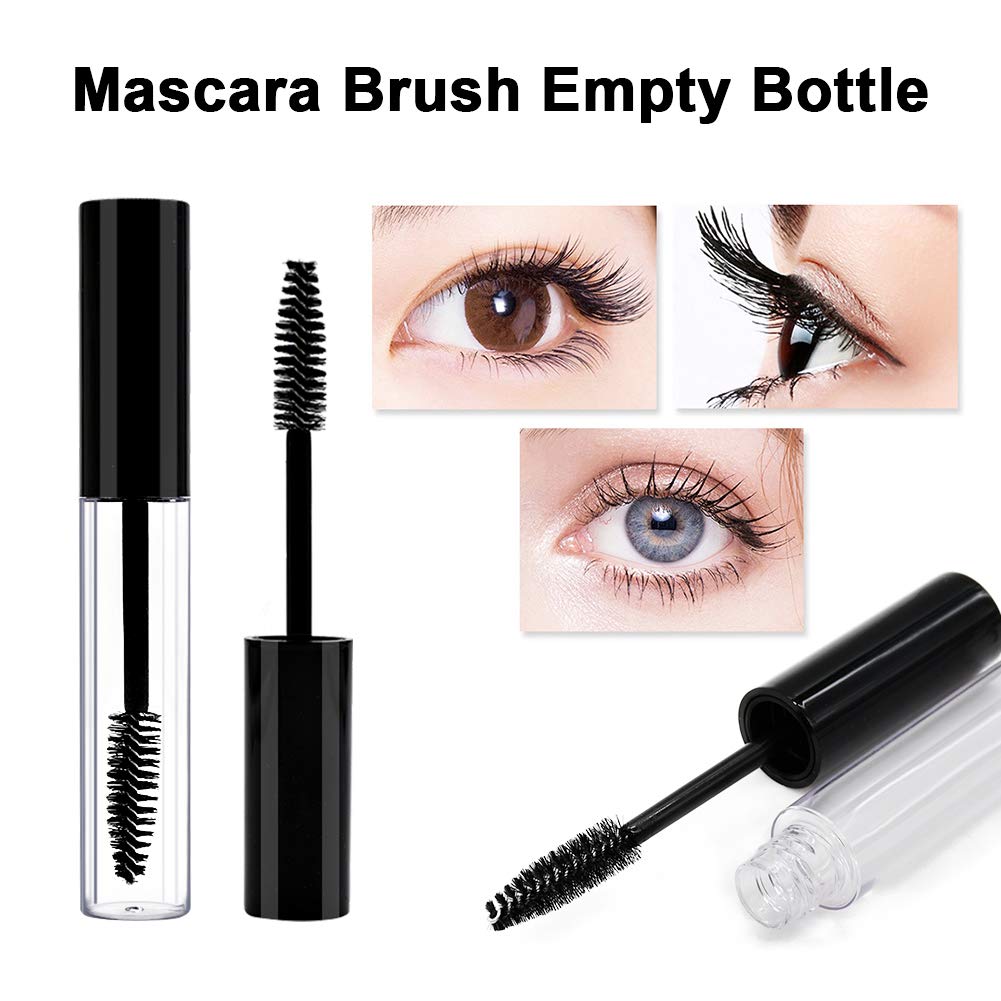 3 pack 10ml Empty Mascara Tube with Eyelash Wand, Eyelash Cream Container Bottle with Funnels Transfer Pipettes