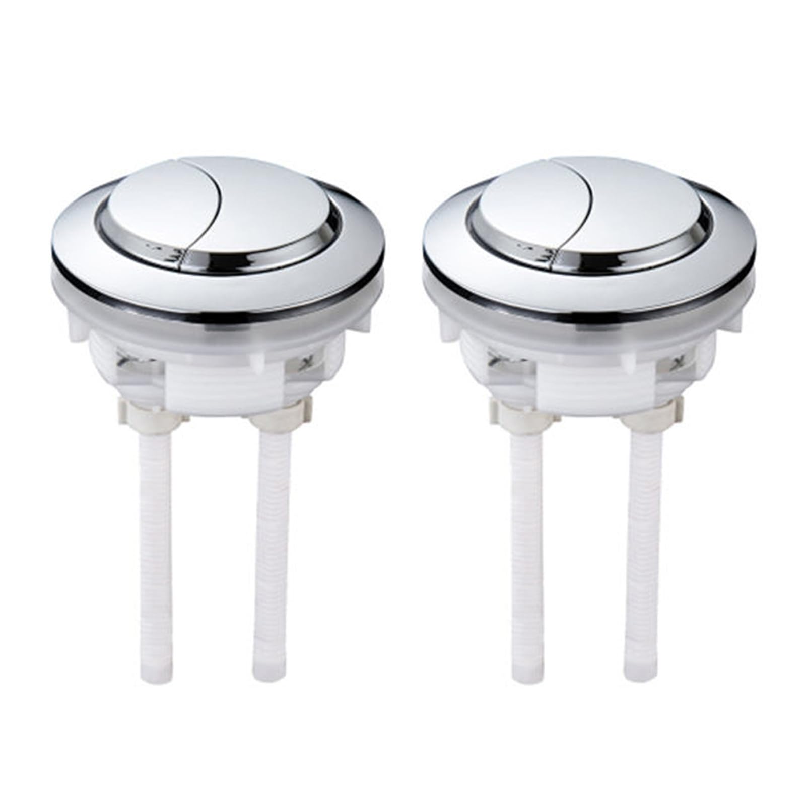 2pcs Round Toilet Tank Flush Button Adjustable Toilet Water Tank Button Double Push Flushing Button Toilet Accessories Toilet Push Button Flush Valves Replacement Kit