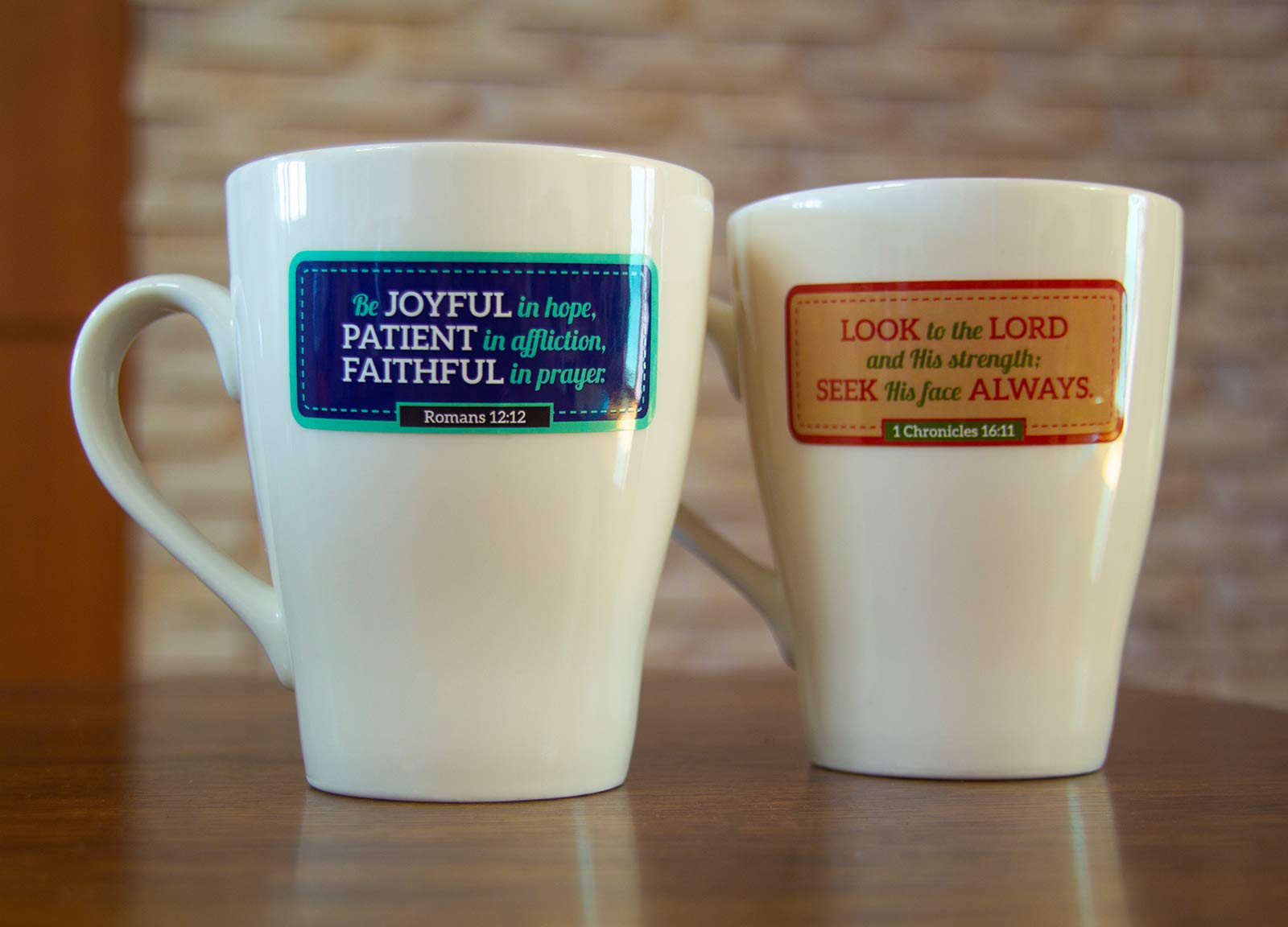 reussir Bible Verse Stickers (Set of 48 Stickers with 24 Inspirational Christian Quotes) 1" x 2.5" Scripture Stickers