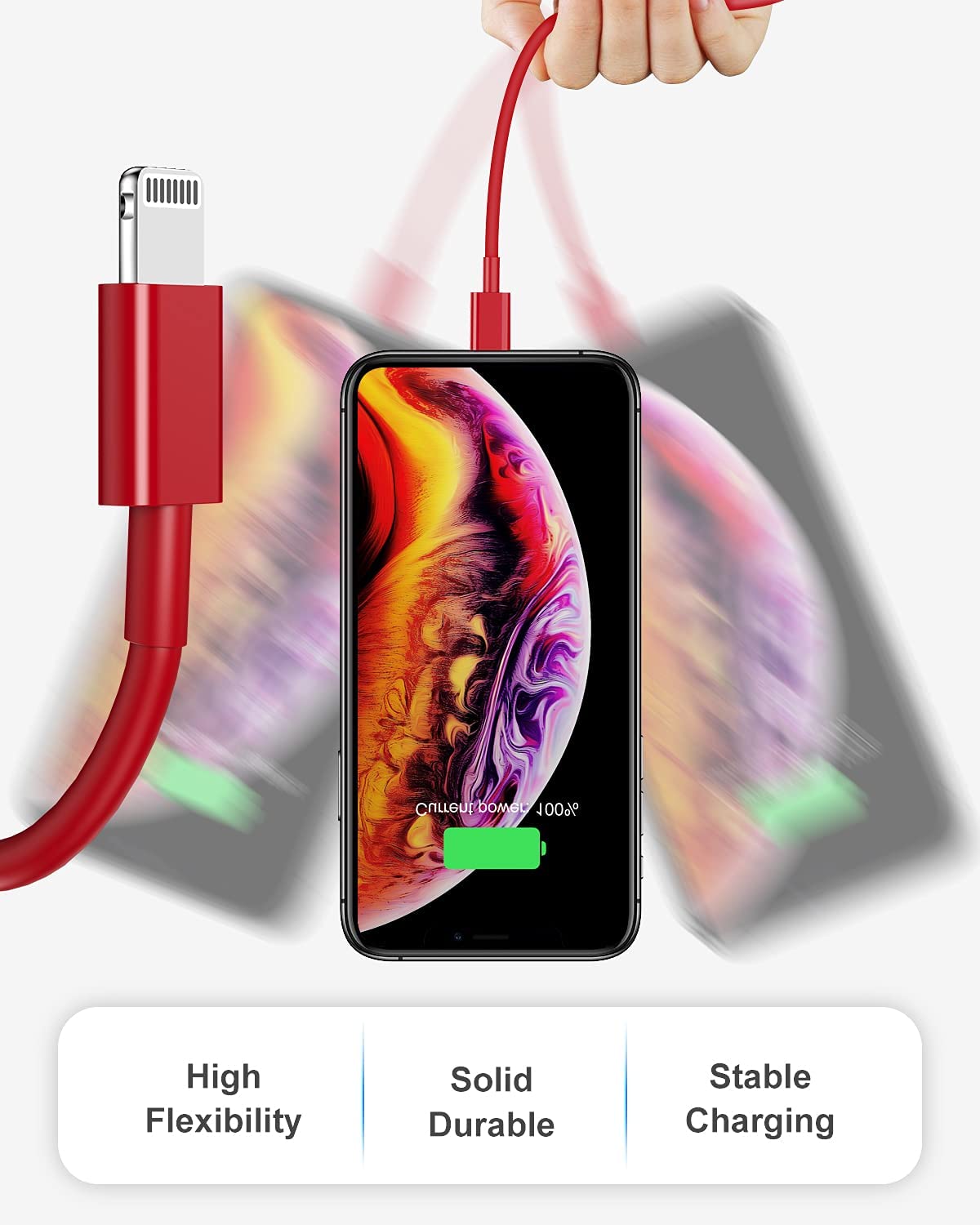 4 Pack [Apple MFi Certified] Apple Charging Cables 3ft, iPhone Chargers Lightning Cable 3 Foot, Fast iPhone Charging Cord for iPhone 14/14Pro/13/13Pro/12/11/11Pro/11Max/ X/XS/XR/XS Max/8, ipad(Red)