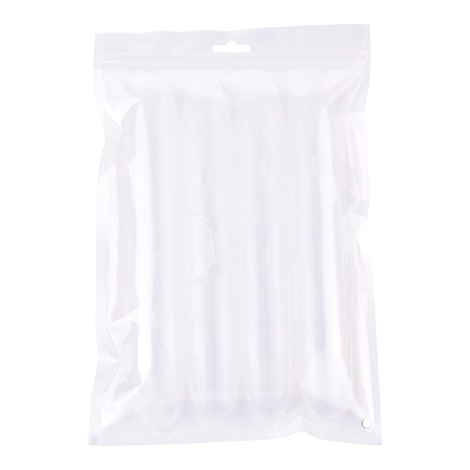 Cosmos Pack of 4 Transparent Plastic Portable Travel Toothbrush Case Holder Organizer with Hook for Travel Use