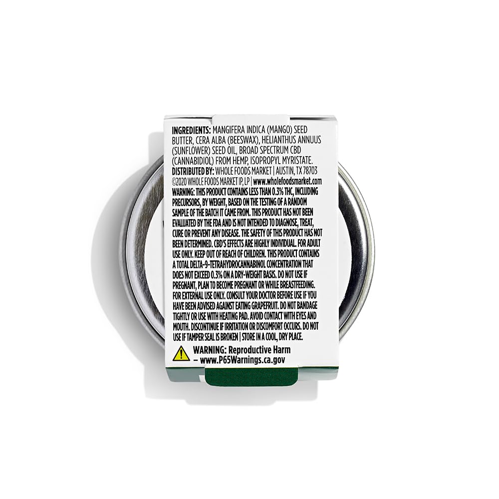 365 By Whole Foods Market, CBD Body Balm 350mg, 0.7 Ounce