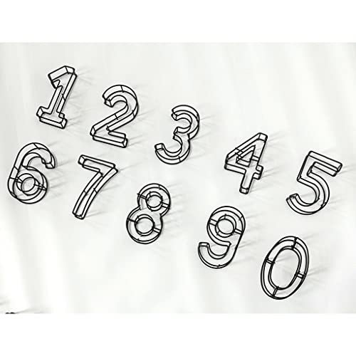 3D Industrial Cast Iron Digital Wall Decor, 100mm Metal Door Number Plaques, DIY Street Address Outdoor Sign, 1pcs (Color : Digit-4)
