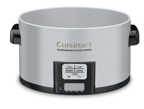 Cuisinart PSC-350 3-1/2-Quart Programmable Slow Cooker, Silver, 9-1/2 in H x 9.1 in W x 12.67 in L