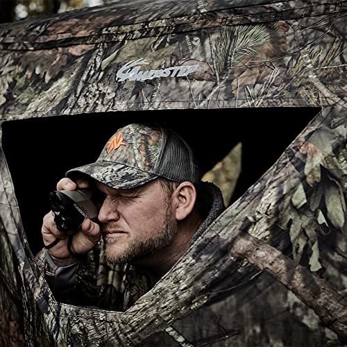Ameristep Brickhouse Hunting Blind | 3-Person Ground Blind in Mossy Oak Break-Up Country, One Size