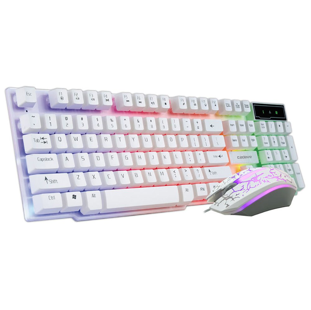 CADEVE-9122 LED Backlit Wired Gaming Keyboard and Mouse Combo, Mechanical Feeling/Gaming Experience