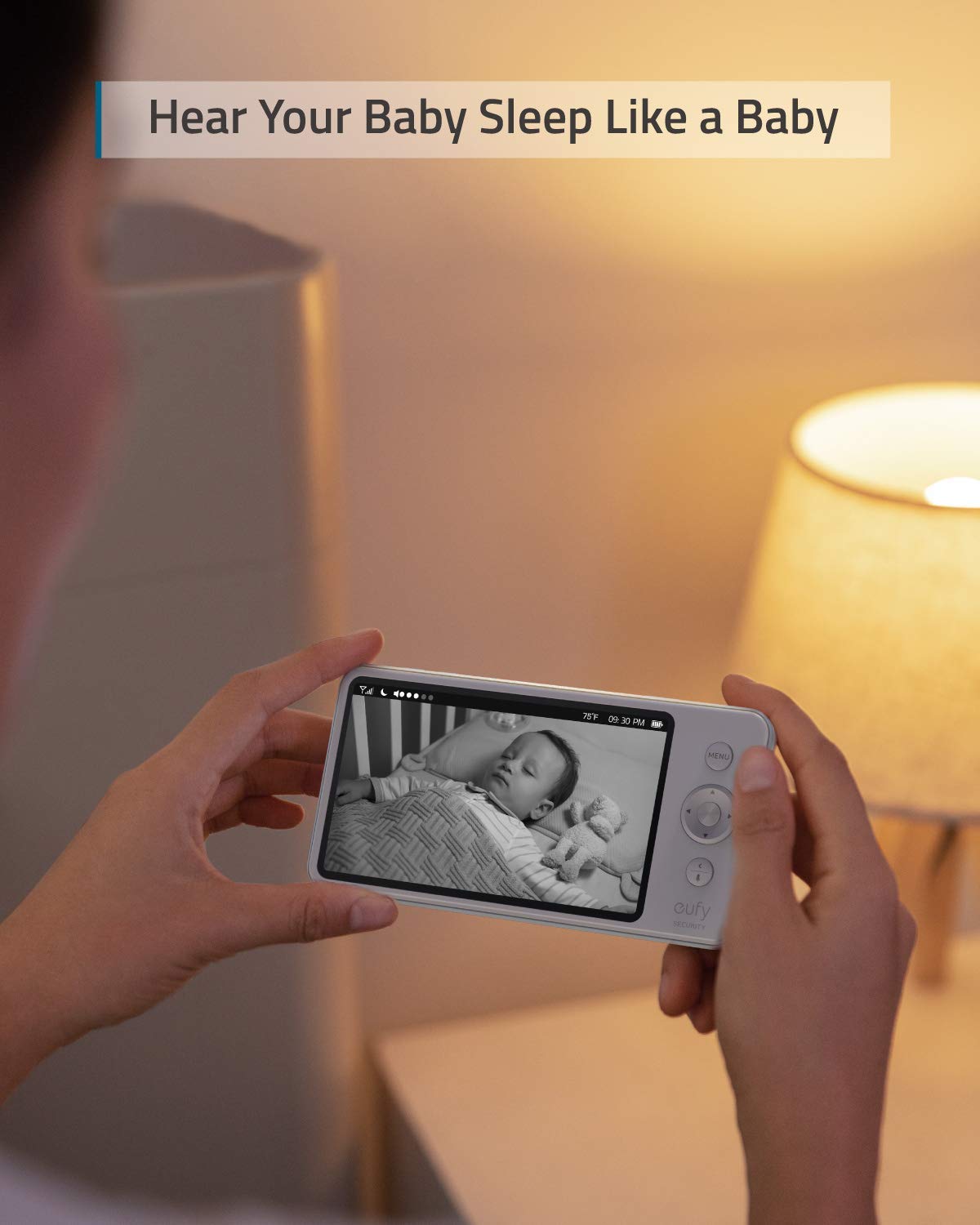 eufy Security, Video Baby Monitor with Camera and Audio, 2-Cam Kit, 720p HD, Ideal for New Moms, 5" Display, 110° Wide-Angle Lens, Night Vision (Renewed)