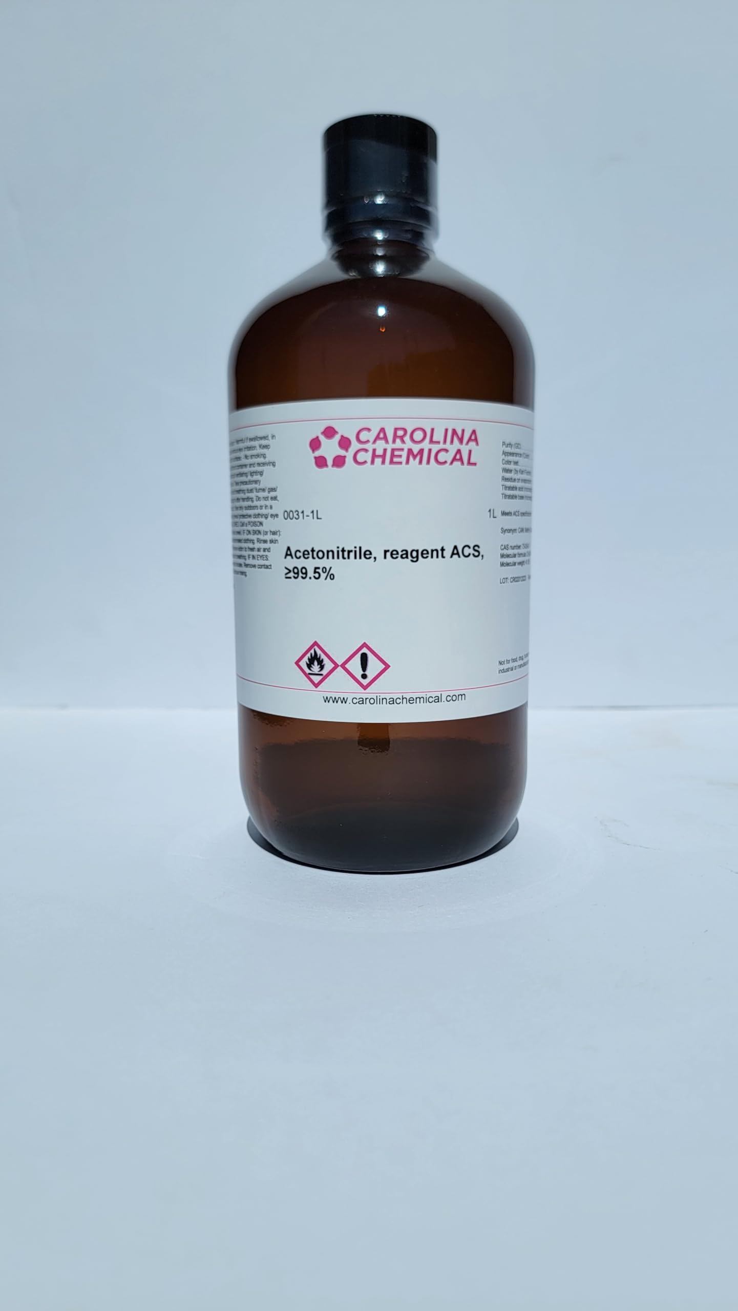 Acetonitrile, Reagent ACS, â„99.5%, 1L