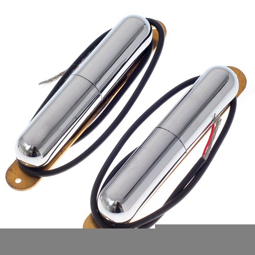 2pcs Single-coil Pickup Chrome Alnico Lipstick Tube Pickup For Electric Guitar