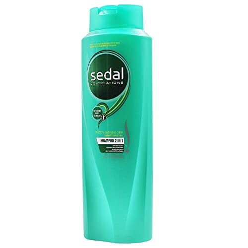 Sedal Co-Creations 2 in 1, Shampoo and Conditioner, Herbal Essence Scent, Anti-Frizz, 2-Pack of 22 FL Oz, 2 Bottles.