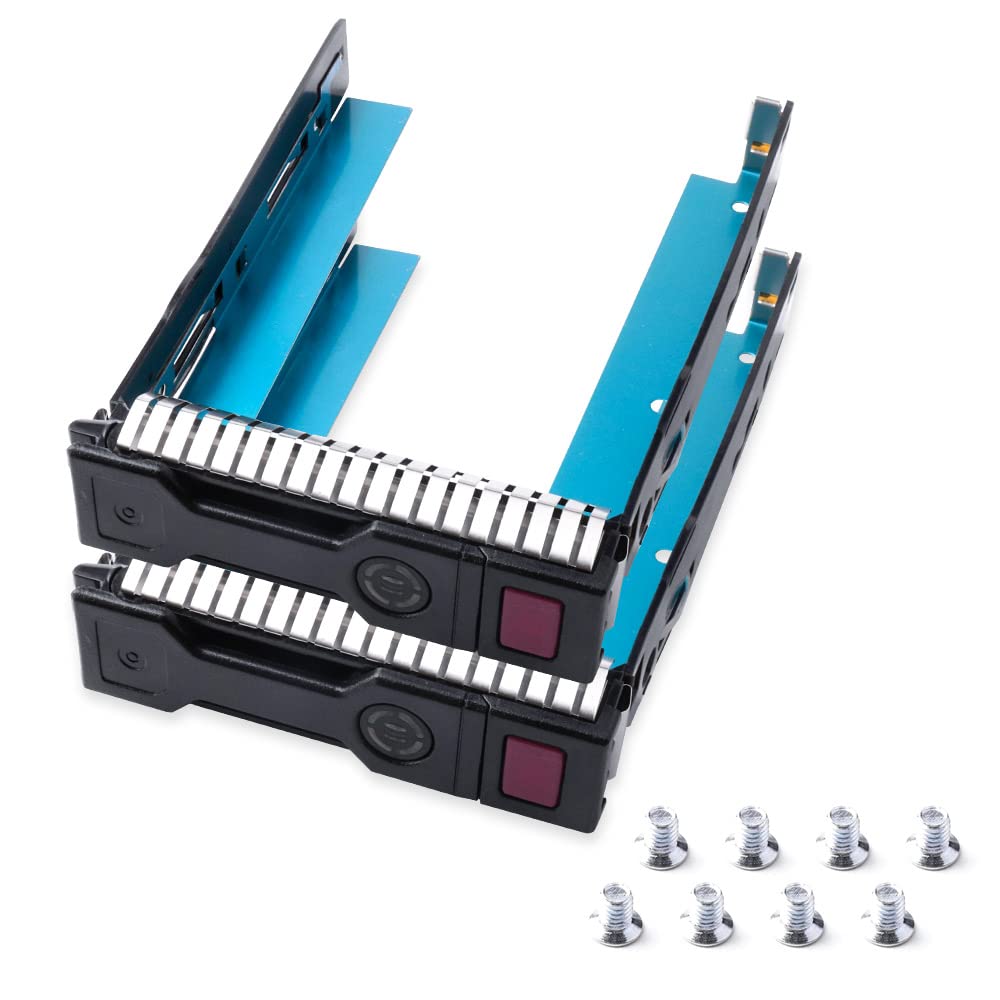 3.5" inch LFF SAS SATA HDD Tray Caddy Compatible for HP 651314-001 651320-001 Sled Proliant G8 Gen8 Gen9 G9 DL380P DL388 DL360 DL360P DL160 DL560 DL385 ML350e ML310e SL250s Series (2-Pack)