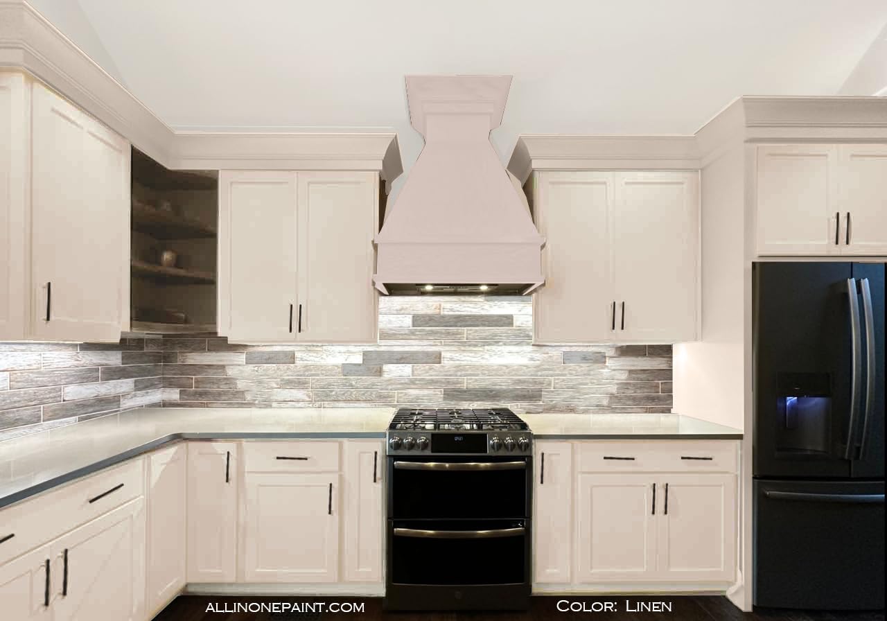 ALL-IN-ONE Paint, Durable cabinet and furniture paint. Built in primer and top coat, no sanding needed. Includes our 30 featured color card - Linen, Quart