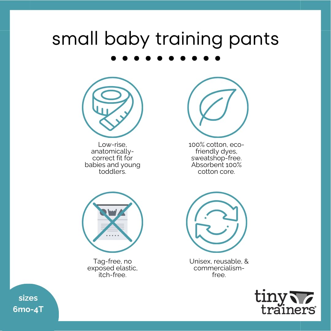 Tiny Trainers ORIGINAL - small cotton training pants, 3-pack (2T, Bear/Learn)