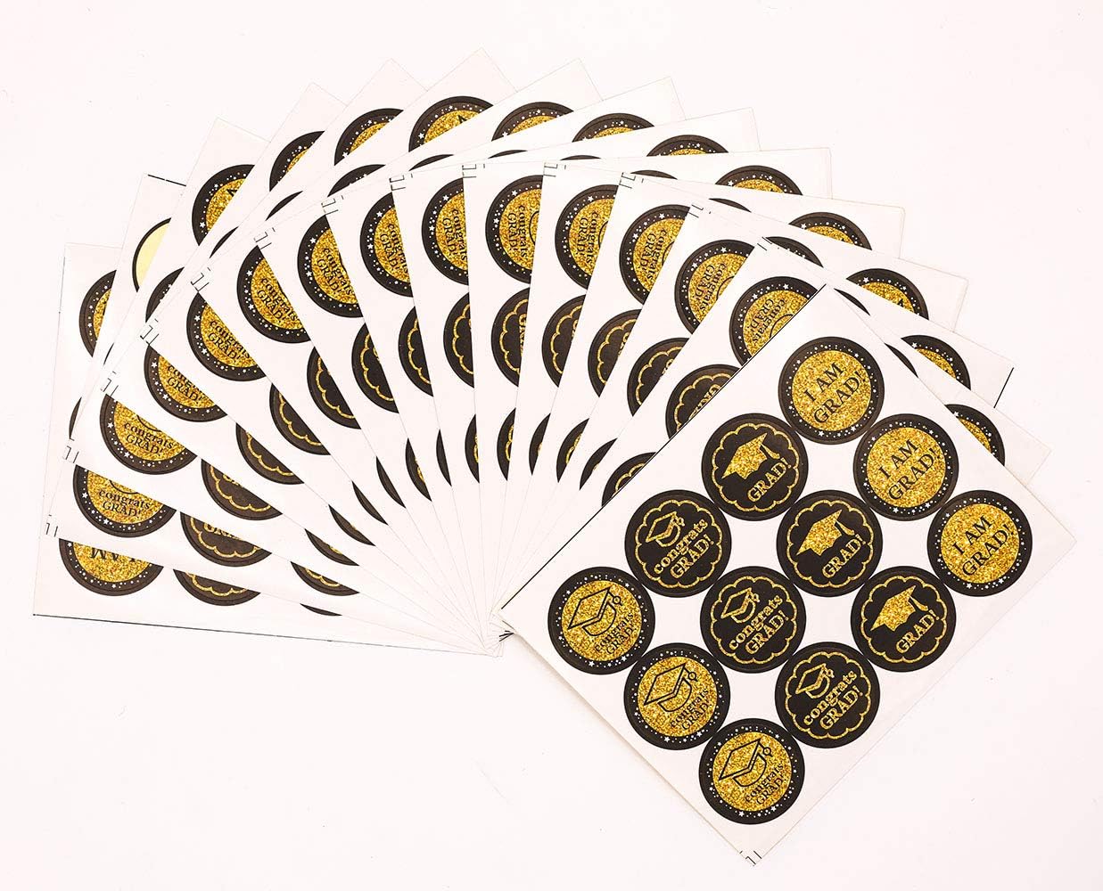 Topfunyy 180 Pcs Graduation Stickers Congrats Grad Labels for Graduation Party Decoration